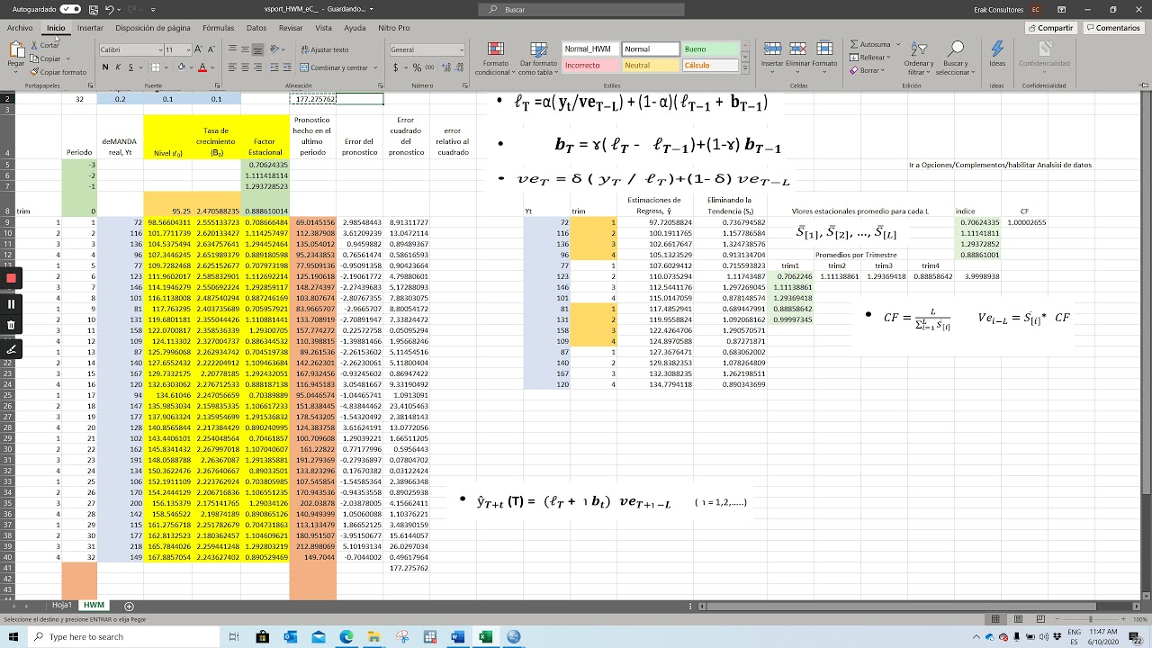 Aplicacion Holt Winters Multiplicativo - YouTube