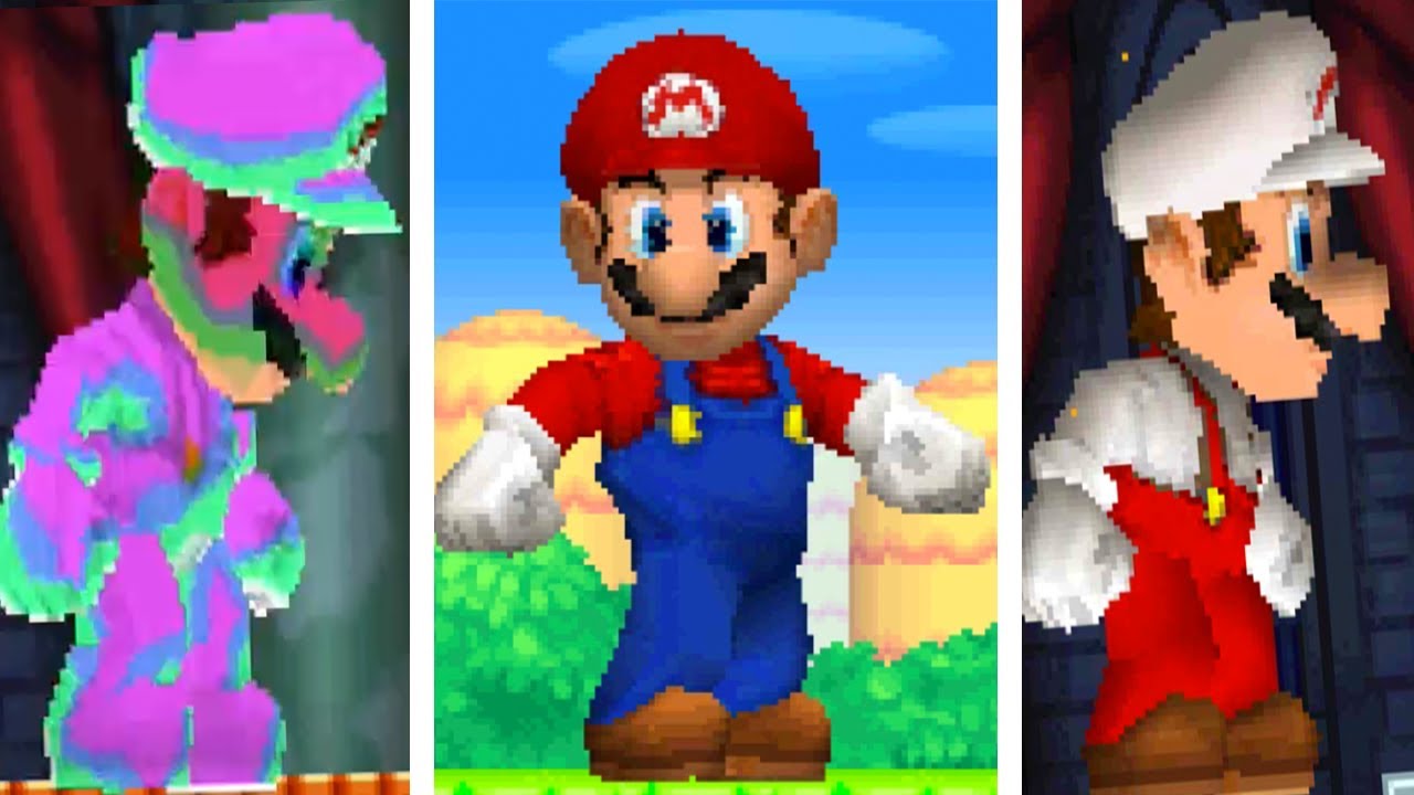 New Super Mario Bros DS - All Giant Mario Powerups - YouTube