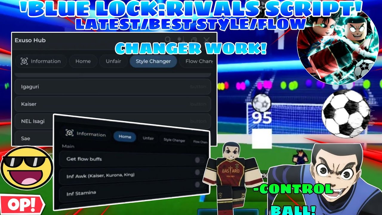 Latest Blue Lock:Rivals Script Style/Flow CHANGER,Control/Levitate Ball ...