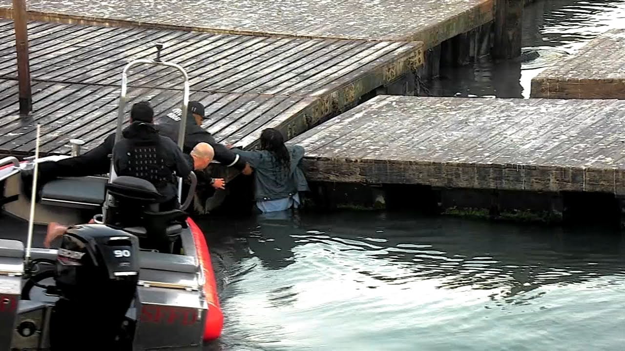 Video: Person rescued from docks at Pier 39 in San Francisco - YouTube