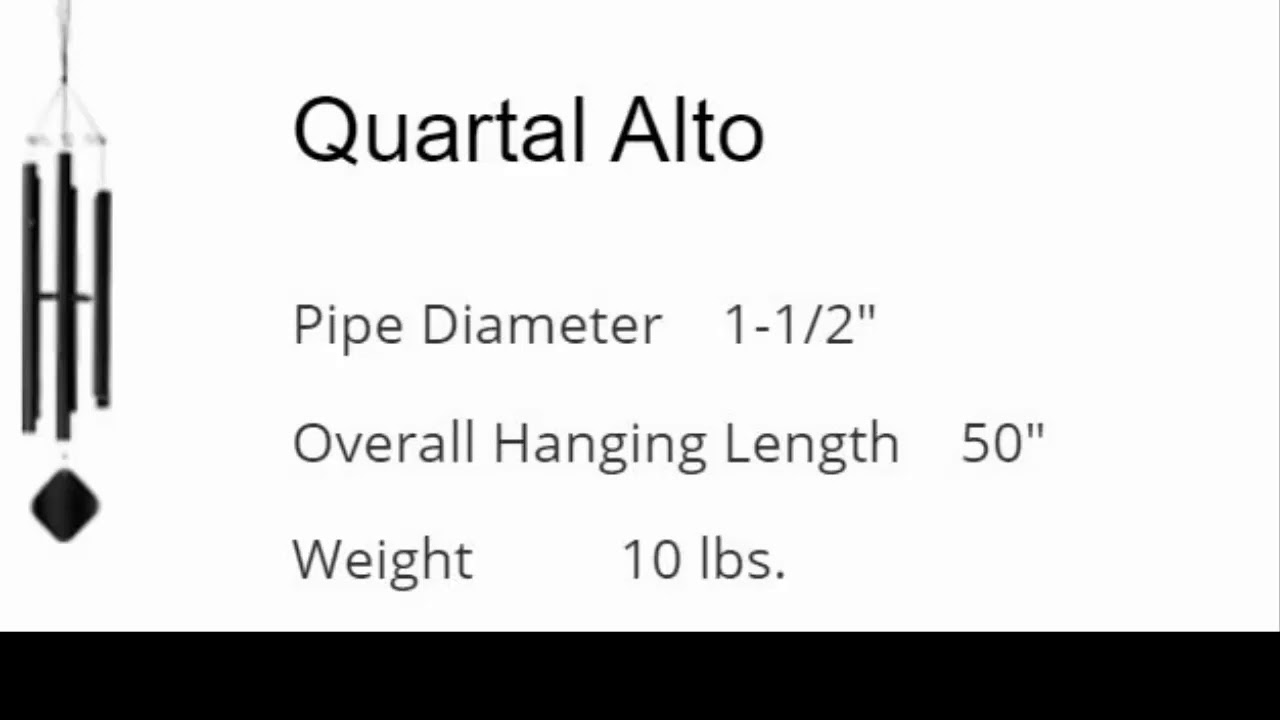 50" Alto Wind Chime with Quartal tuning made by Music of the Spheres ...