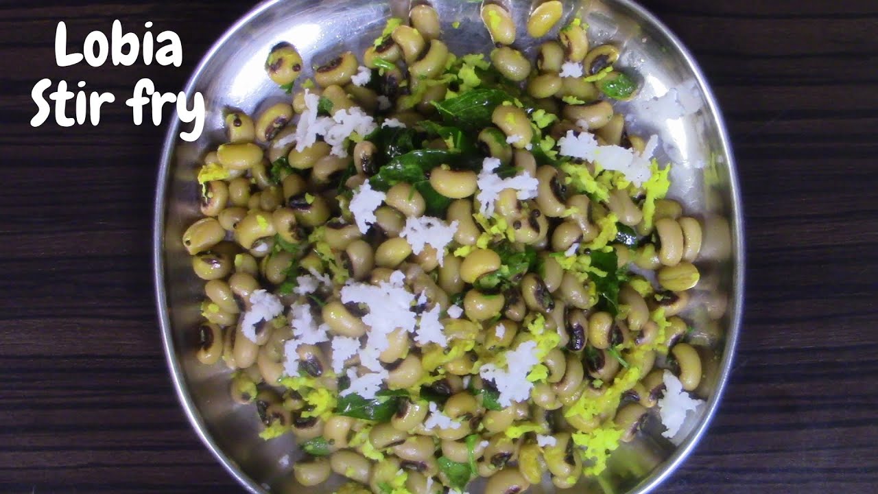 Lobia Stir Fry Recipe | Lobia Series | Black Eyed Peas stir-fry | Easy ...