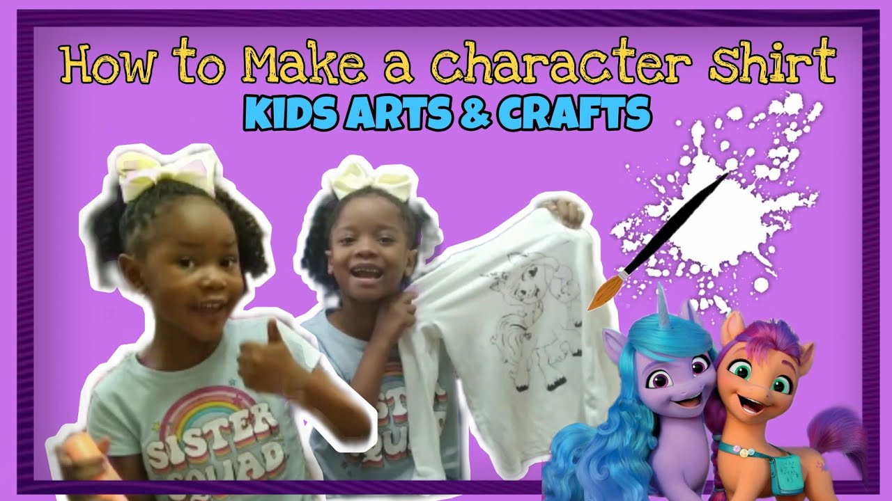 How To Make A Custom Character T-shirt With Paint Kids Arts and Crafts ...