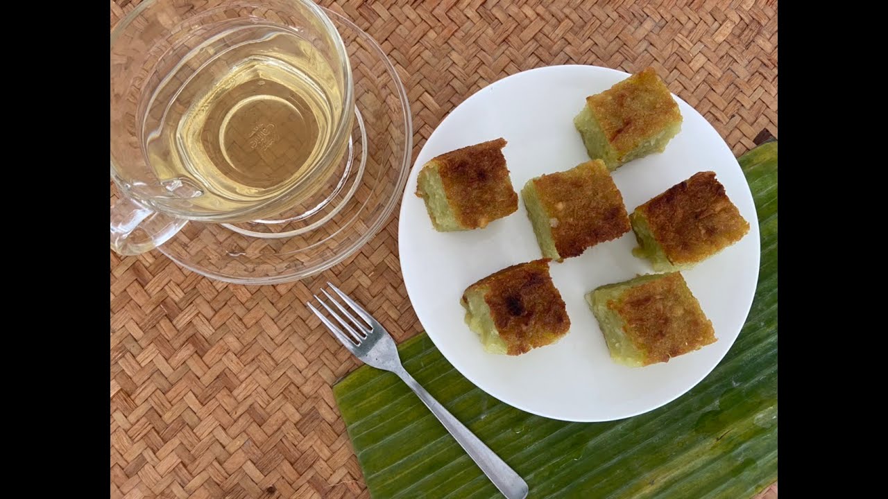Pandan Tapioca Cake 斑兰木薯糕 Pandan Kueh Bingka Ubi - YouTube
