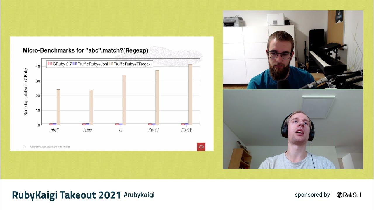 [EN] Just-in-Time Compiling Ruby Regexps on TruffleRuby / @eregon and @djoooooe - YouTube