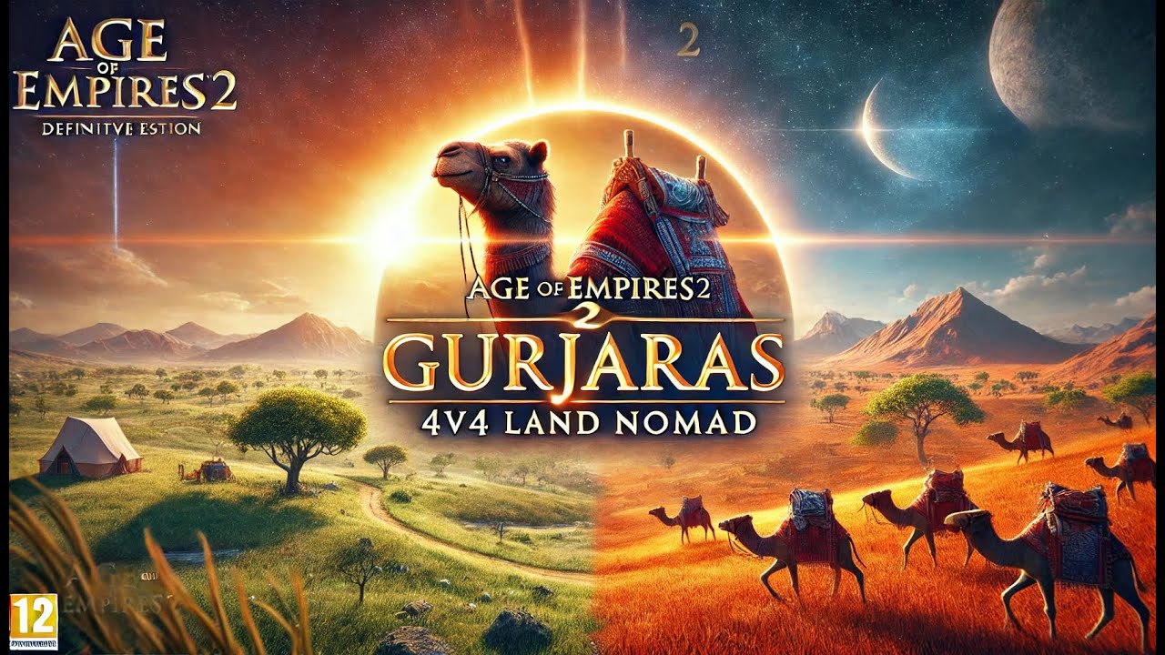 Epic Battle: Gurjaras vs Mongols | Intense 4v4 Land Nomad Clash! | Age ...