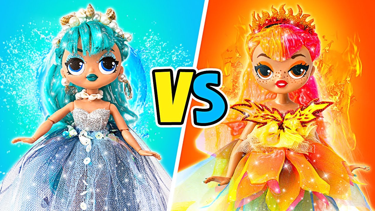 Boneka Elemen Air Vs Api Tumbuh Dewasa || 30 DIY SERU 🔥💧 - YouTube