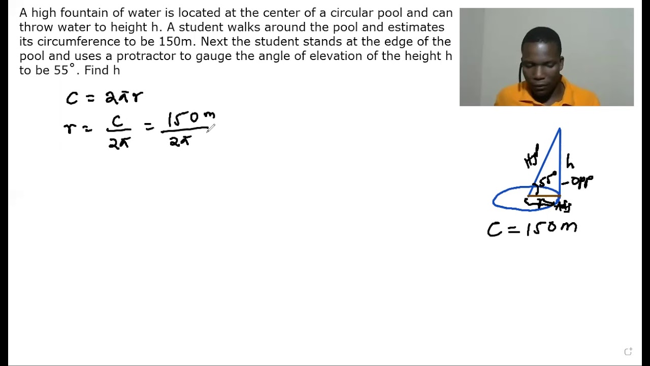 A high Fountain of Water is located at the Center of a Circular ...