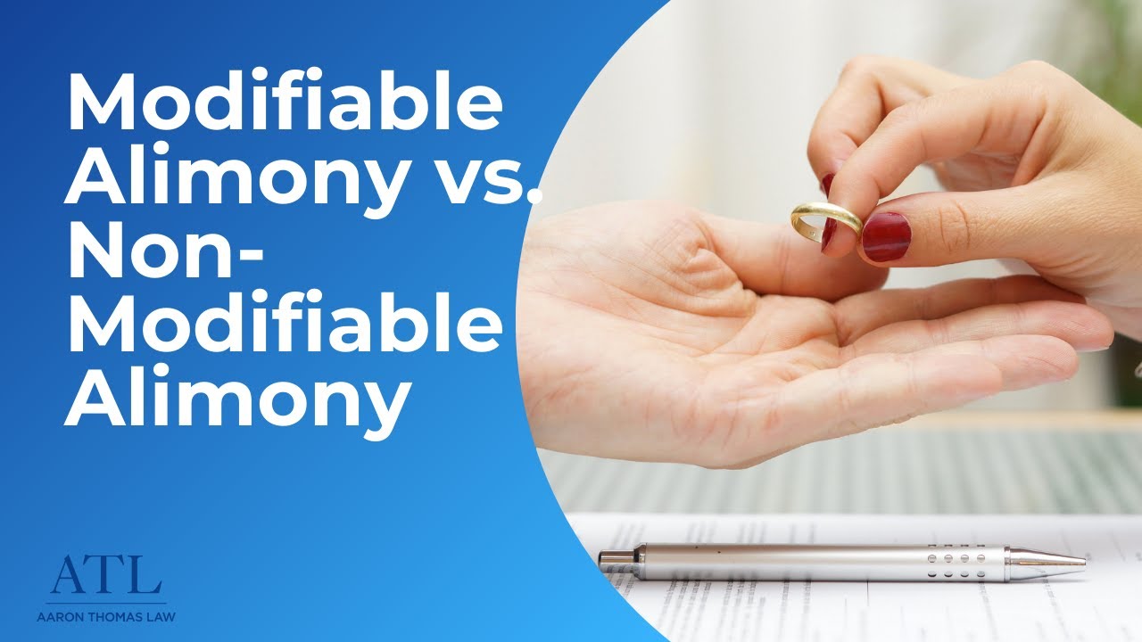 Modifiable vs Non Modifiable Alimony - YouTube