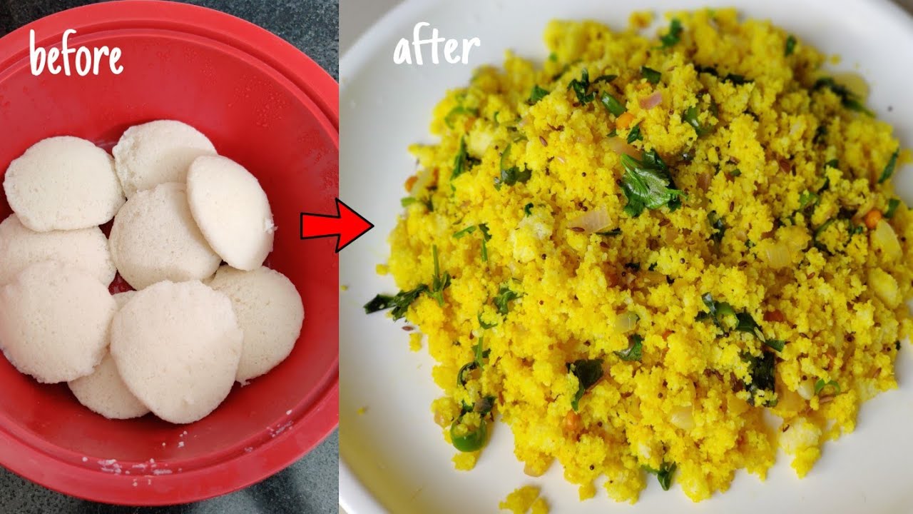 Idli Upma recipe | idli upma with leftover idli | instant breakfast ...