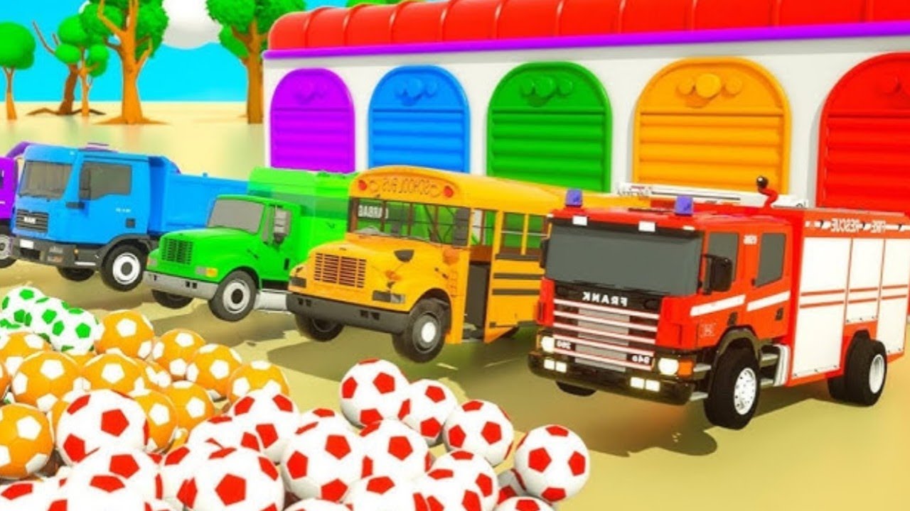 Color Balls & Sing a Song! |The Wheels on The Bus NurseryRhymes | Baby ...