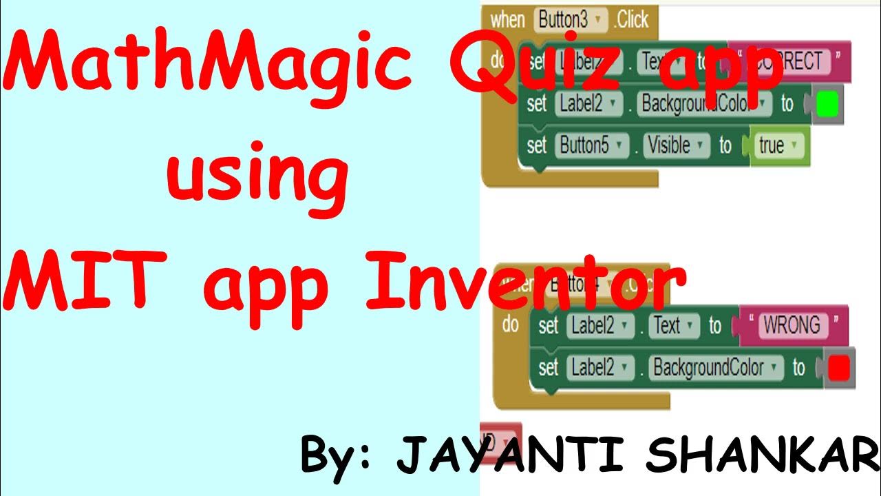 Math magic Quiz app using MIT app inventor||CCS|| coding book||class 6 ...