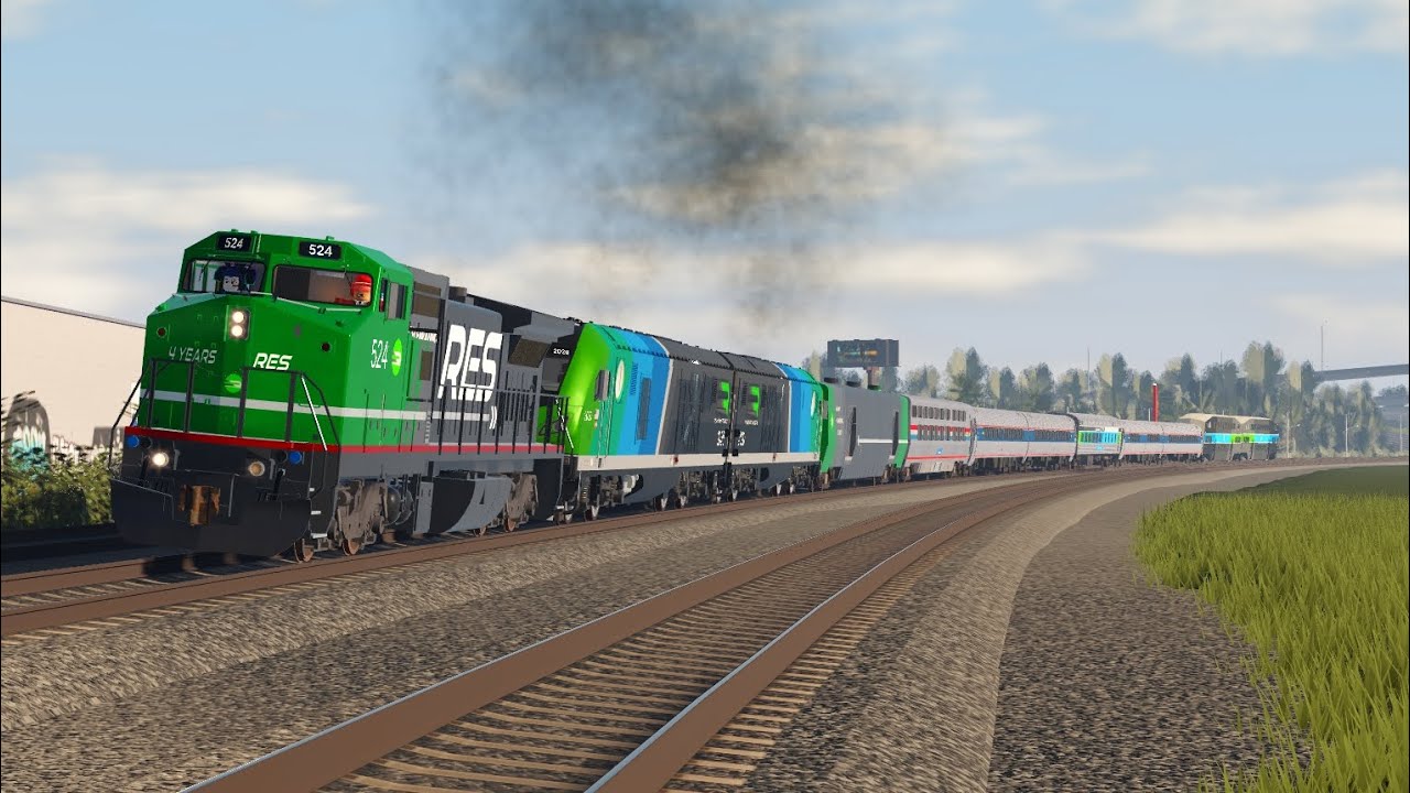 Catching a odd consist train in RSU - YouTube