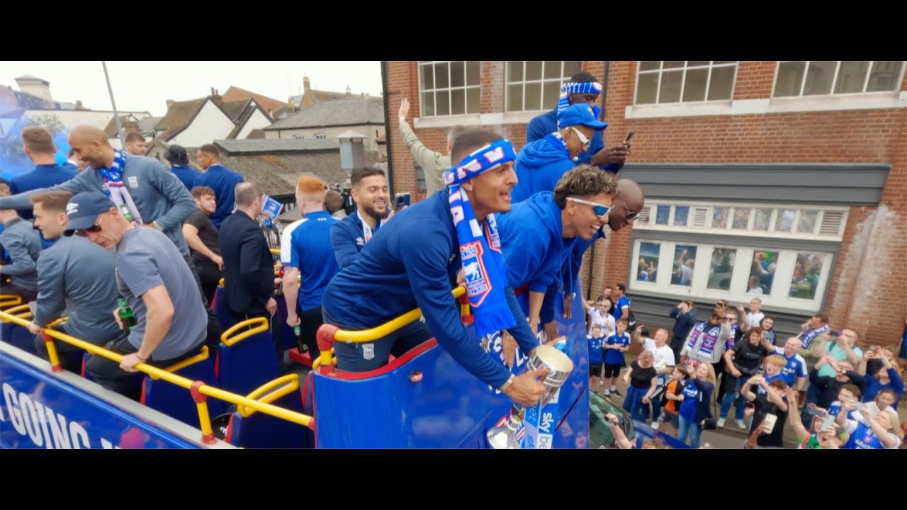 Ipswich Town Promotion Parade 2024 - 55,000 fans celebrate promotion to ...