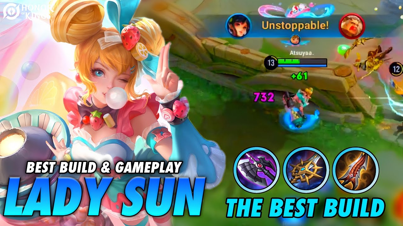 BEST BUILD AND GAMEPLAY LADY SUN | THE BEST BUILD | HONOR OF KINGS ...