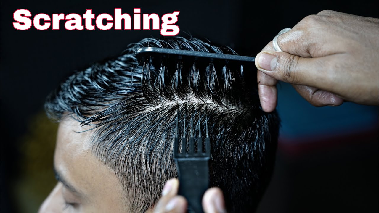 Asmr Closeup Head Scratching With Comb Neck Cracking Comb Head