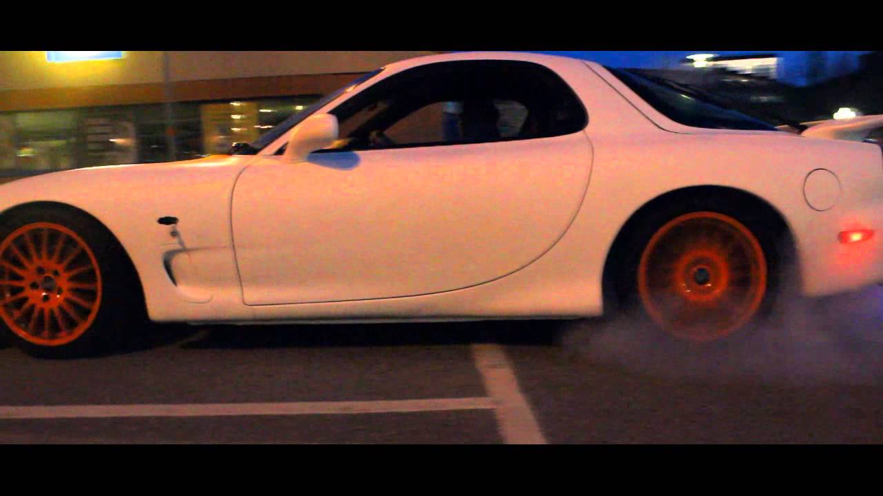 Mazda Rx7 Twin Turbo Burnout - YouTube