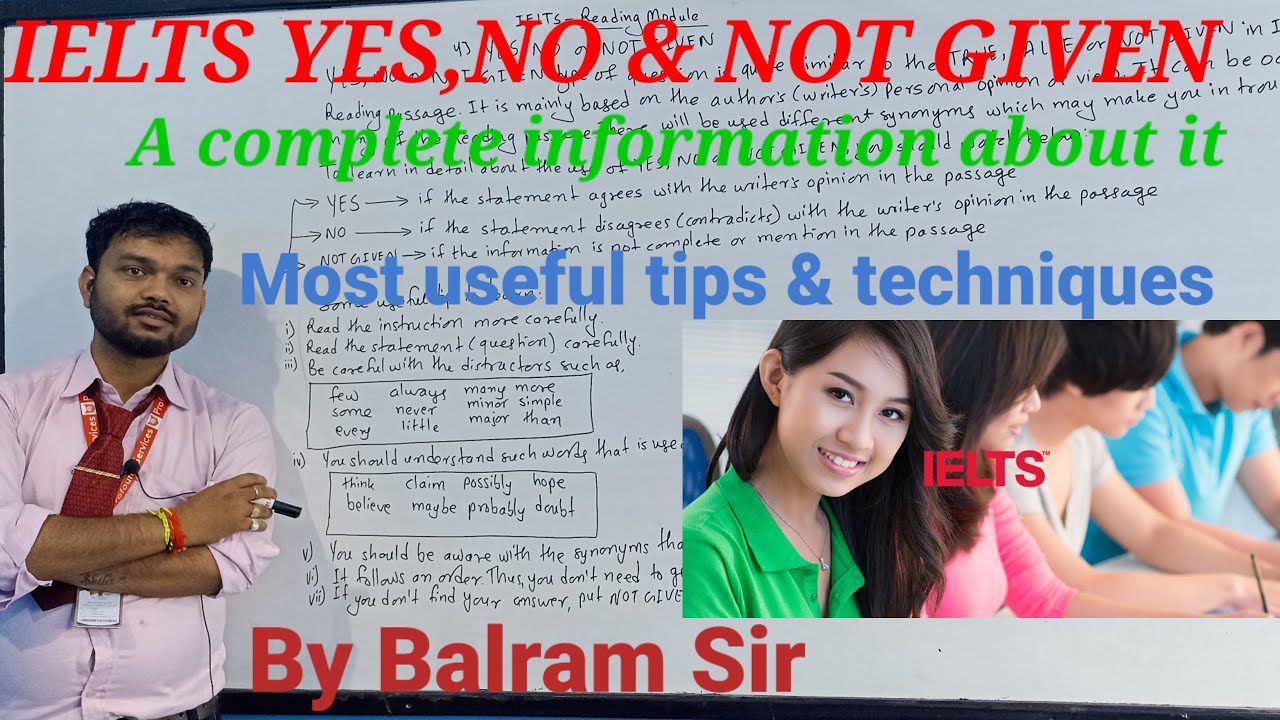 IELTS Reading YES ,NO & NOT GIVEN || A complete information about YES ...