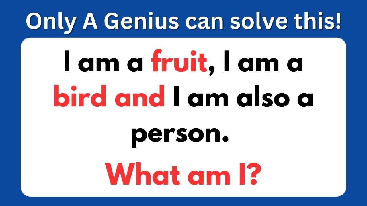 20 Hard Riddle Challenge | Can You Solve Them All? | Only a genius can ...