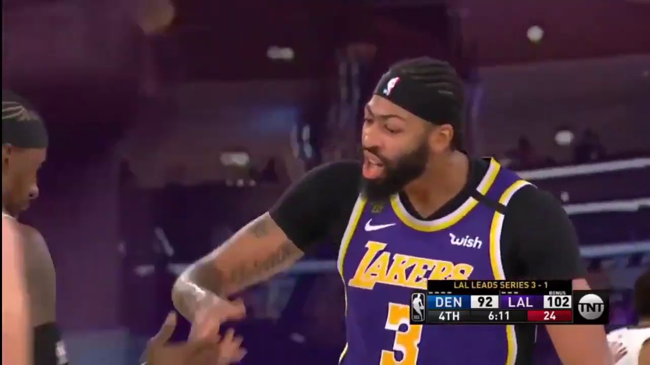 Anthony Davis celebrates with a sniff - YouTube