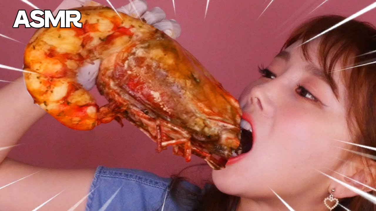[Mukbang ASMR] 미친듯이 큰 새우튀김🍤(Fried Giant King Prawn) 쌓아놓고 먹기 ...