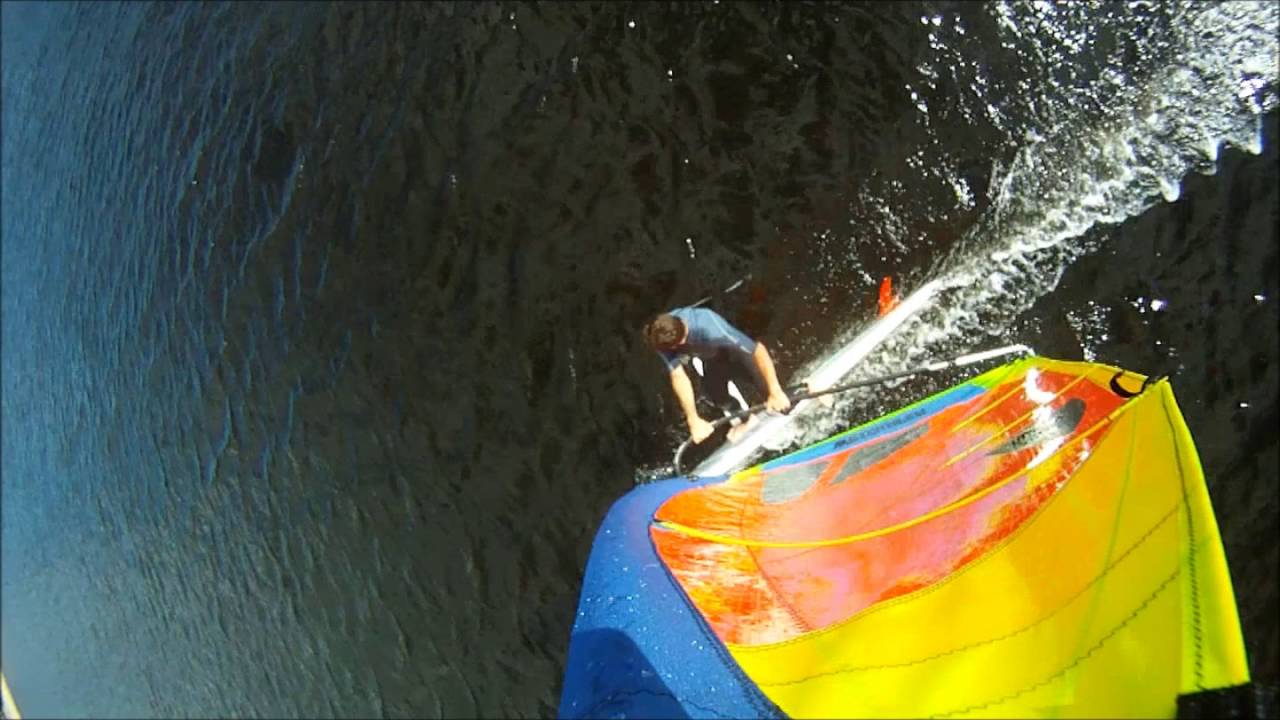 Windsurfer one design freestyle, rail ride 360 - YouTube