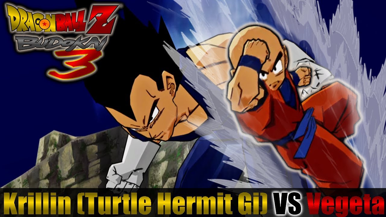 Dragon Ball Z Budokai 3 Krillin (Turtle Hermit Gi) vs Vegeta (Majin Buu ...