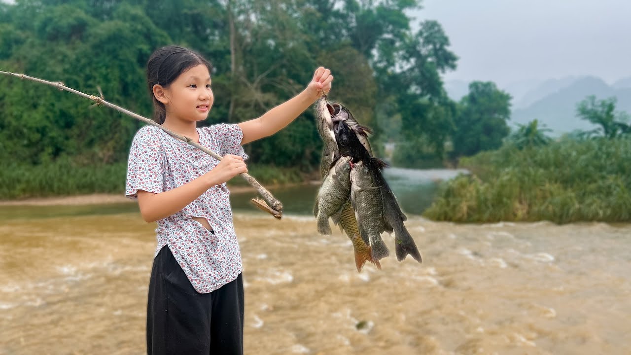 Orphan girl picked vegetables for the farm owner and made fishing rods ...