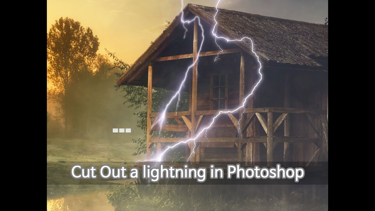How to Cut Out a lightning in Photoshop - YouTube
