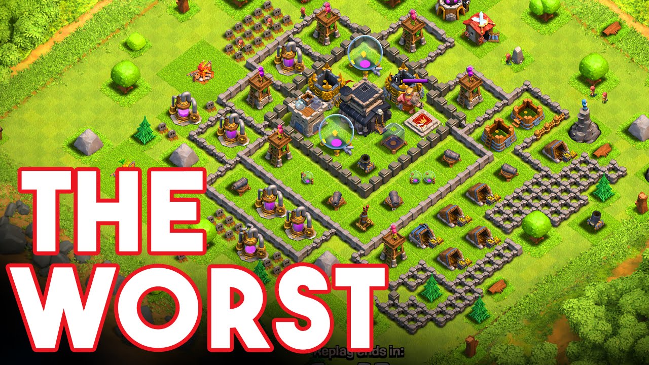 Clash of Clans - DESTROYING THE WORST BASE - GET CRUSHED! - YouTube