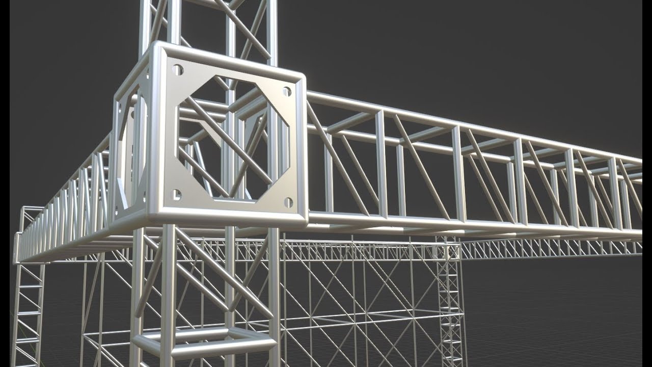 Blender layher and truss parametric model - Stage Kit - YouTube