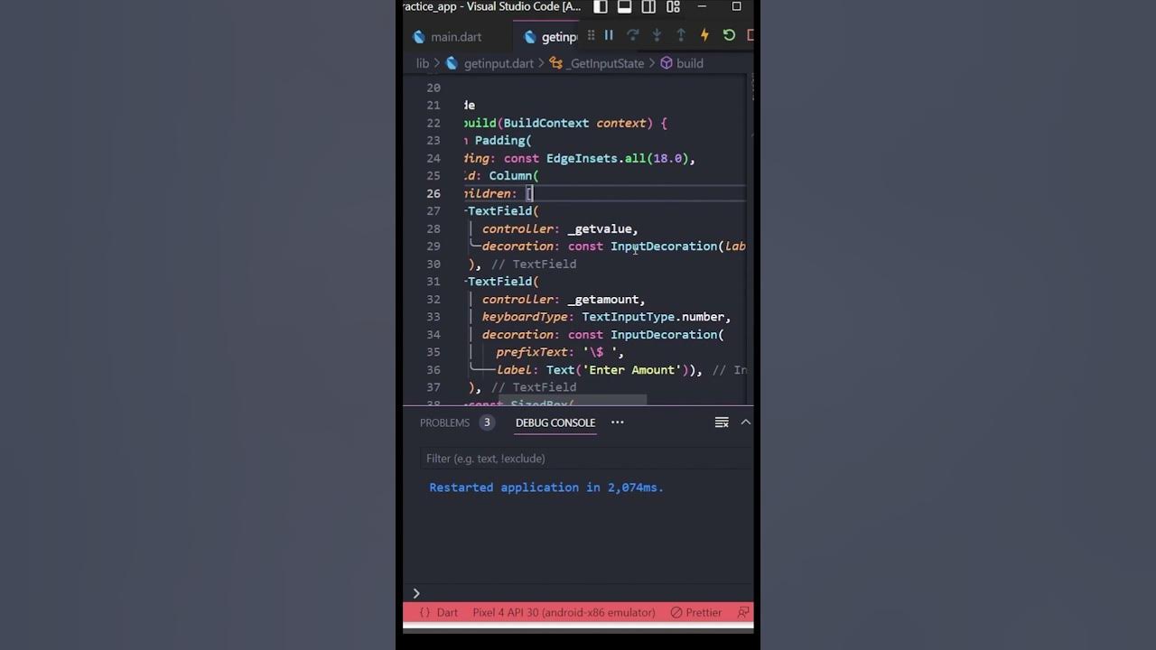 Getting User Input on Every Keystroke | Flutter Shorts #shorts - YouTube