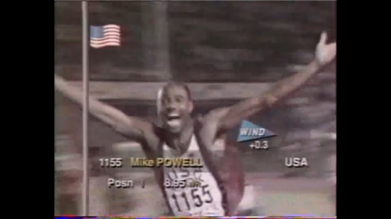 Record du monde Mike Powell en saut en longueur des championnats du ...