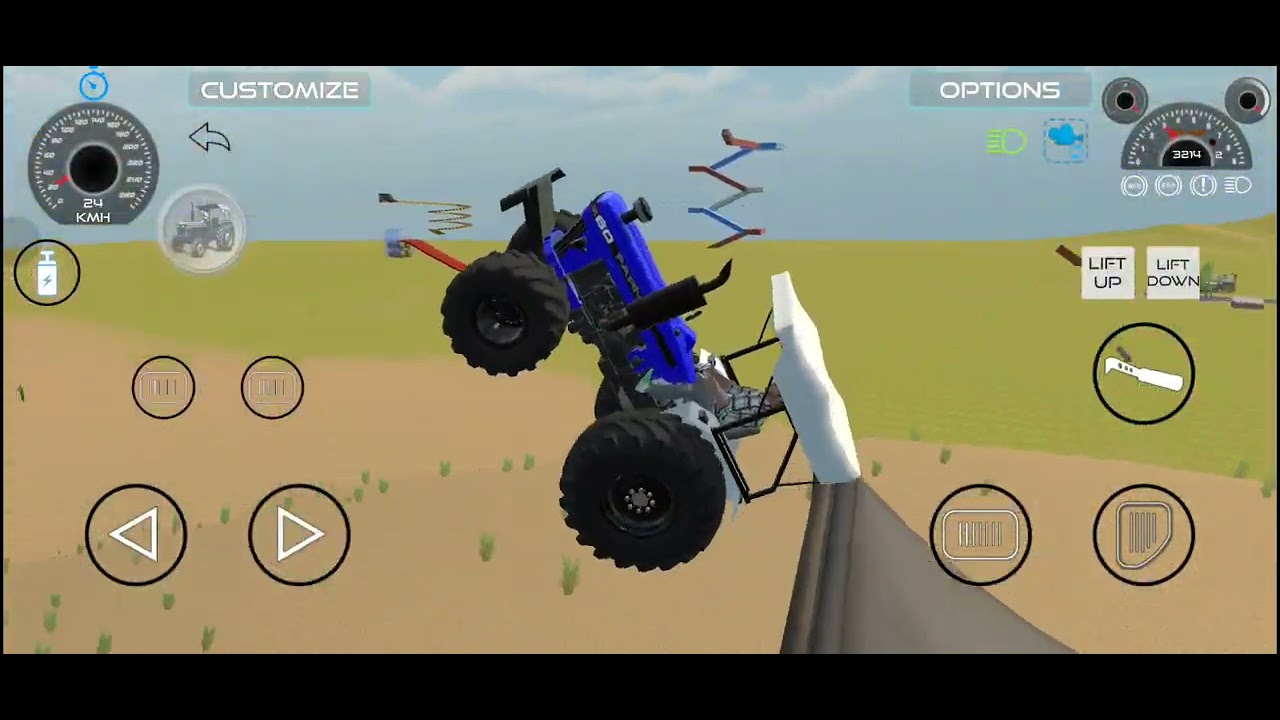 Blue 🔵 tractor gameplay - YouTube