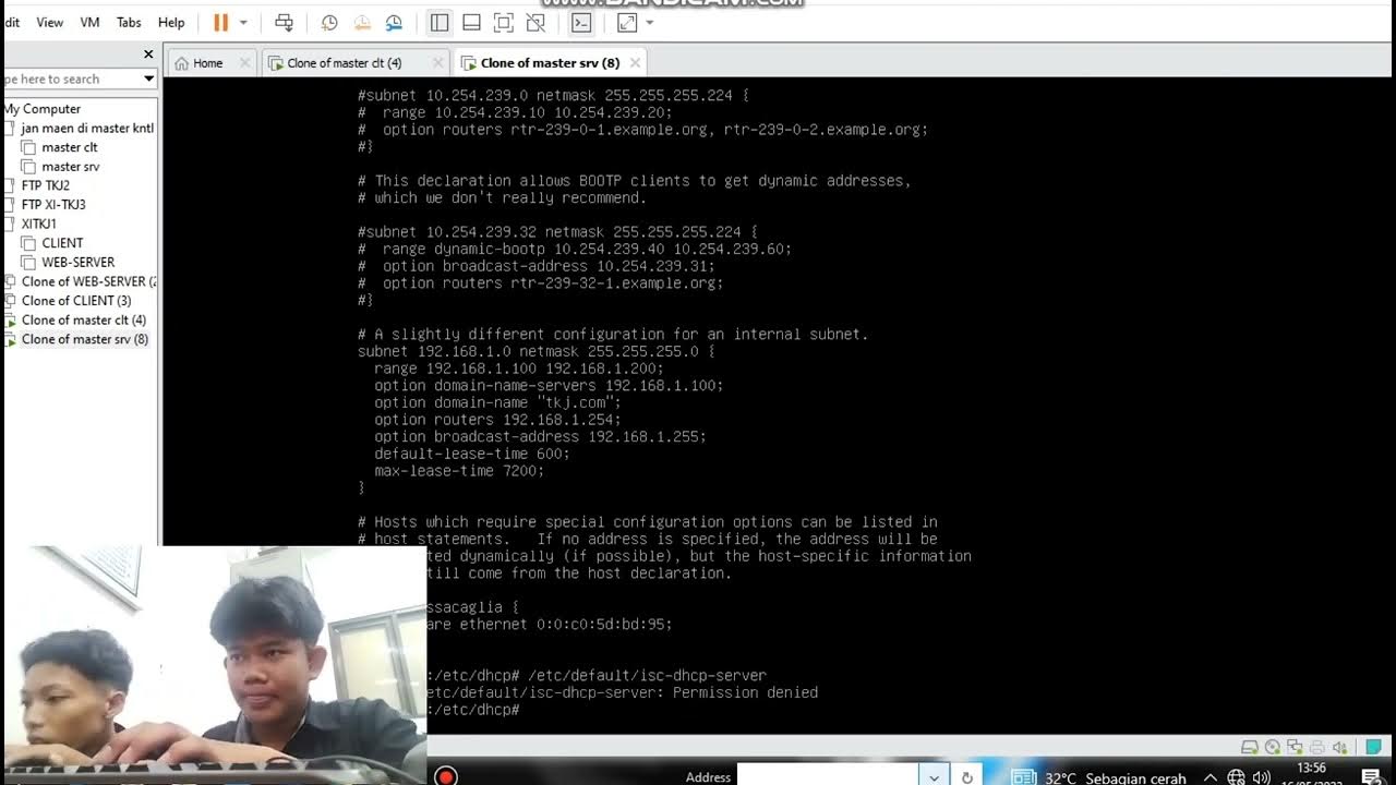 TUTORIAL MEMBUAT DHCP CONFIG DI WAB SERVER VMWARE - YouTube