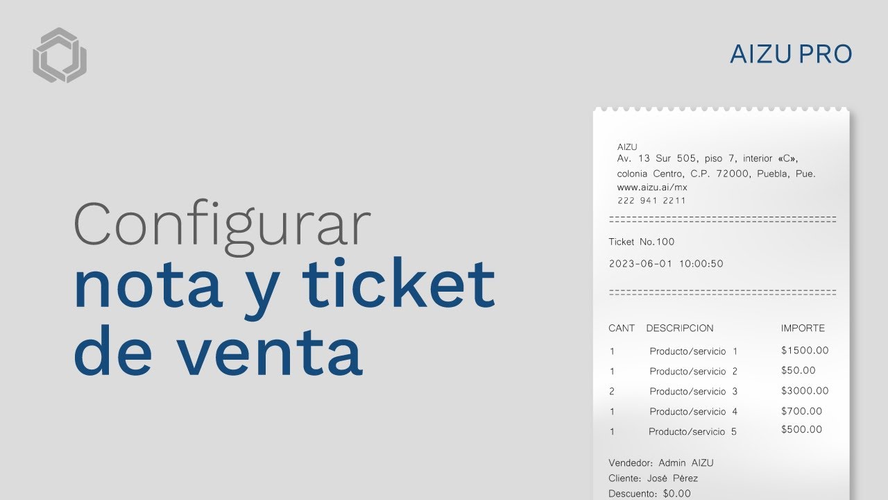 ¿Cómo configurar tu nota y ticket de venta? - YouTube
