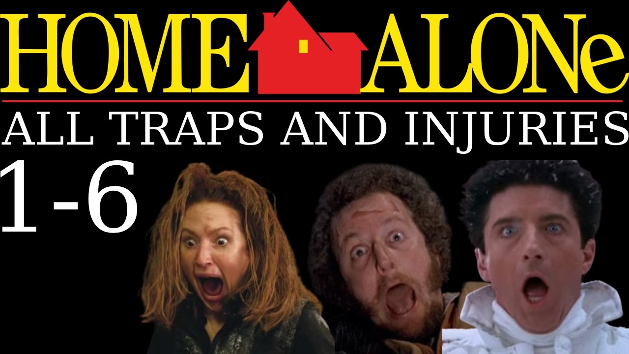 All Home Alone Traps and Injuries (1-6) - YouTube