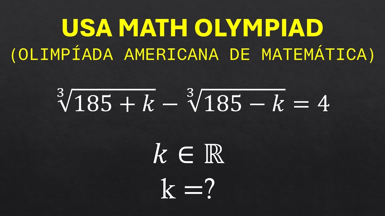 USA MATH OLYMPIAD - ALGEBRA QUESTION - YouTube