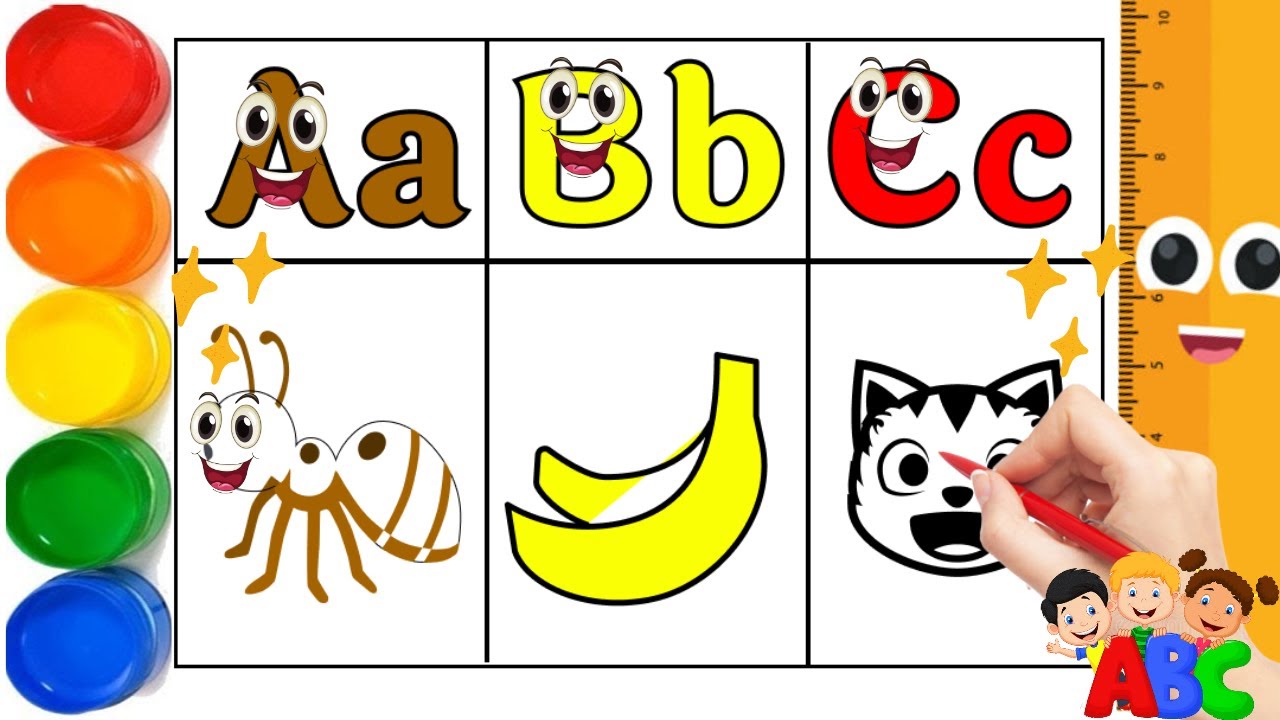 Learn Alphabets ABC with fun a for ant b for banana Alphabet ...