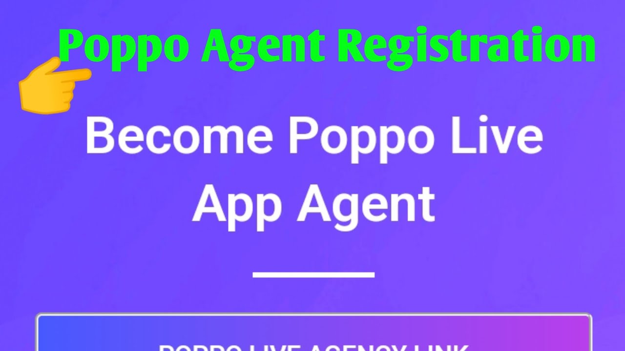 Poppo Live Agency Registation how to become Agent Poppo live kud ka ...