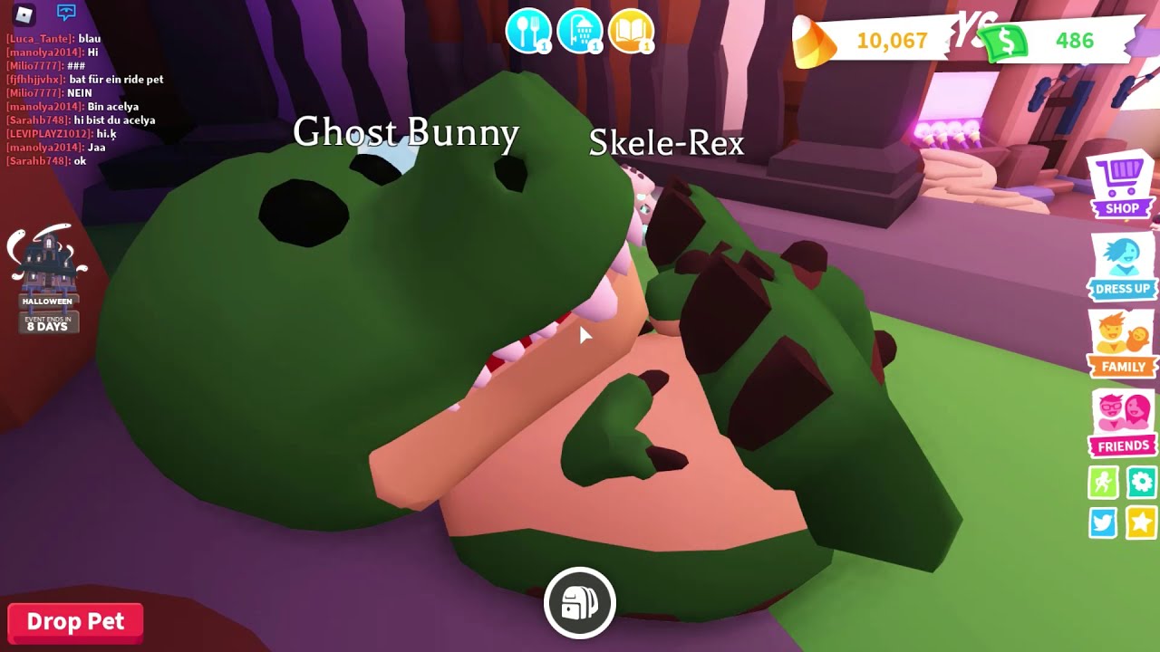 Buying and trading the skele-rex-Adopt Me gameplay - YouTube