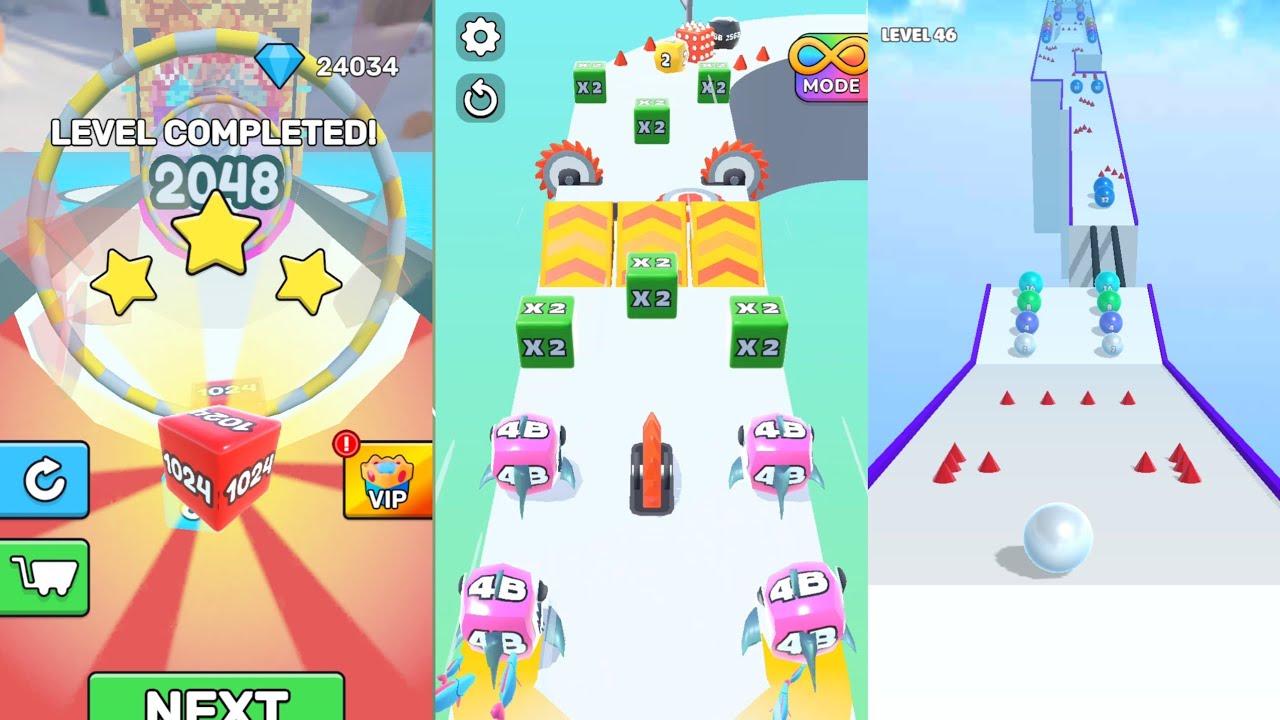 Jelly running jelly Cube run merge gameplay jelly run vs Ball rolling ...