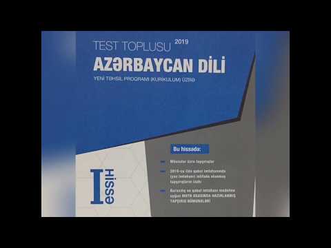 Azərbaycan Dili Test Toplusu 1-ci Hissənin Cavabları Yeni (2019 Oktyabr)