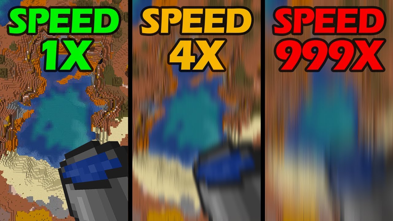 Water bucket MLG at 1x, 4x, 8x, 16x, 999x speed - YouTube
