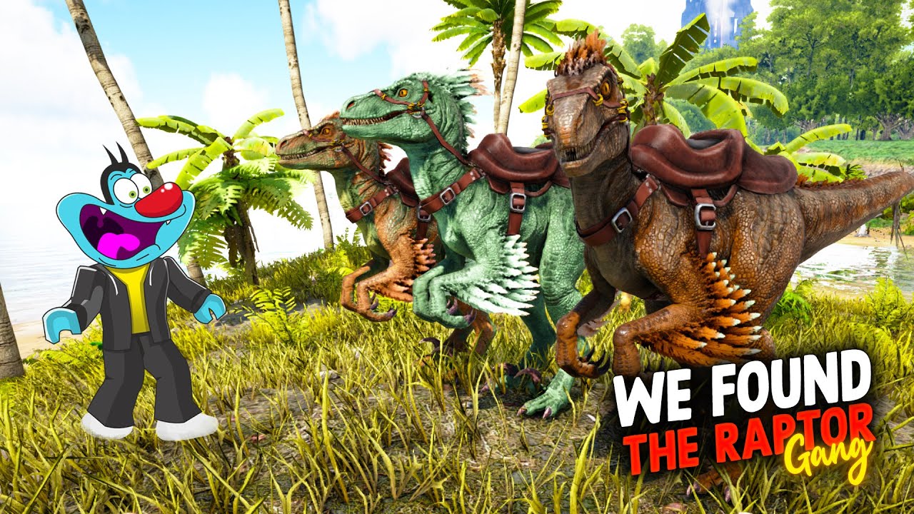 Oggy Surviving For 1000 Days From THE RAPTOR GANG | ARK: Survival ...