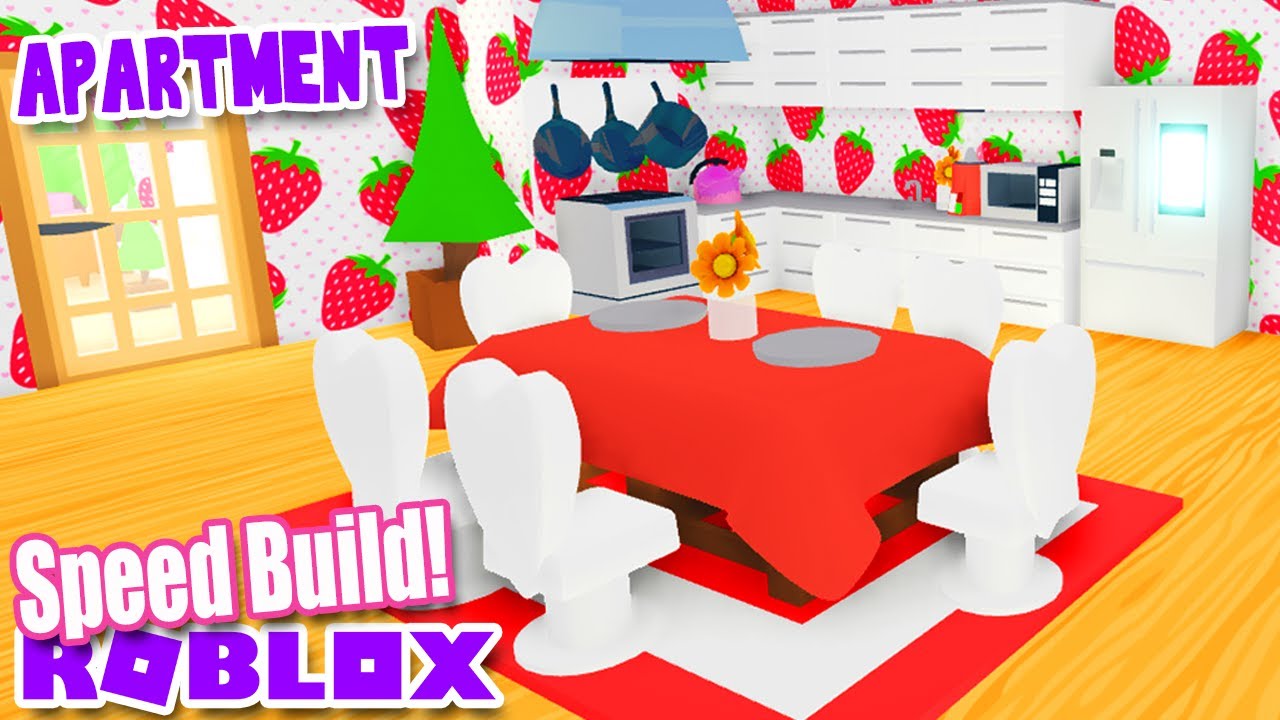 🍓SLEEK STRAWBERRY🍓 APARTMENT | SPEED BUILD Adopt Me! Roblox Home - YouTube