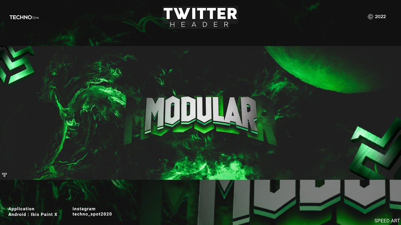 3D BLENDER LIKE TWITTER HEADER ON ANDROID FOR @MODULAR_VISUALS || SPEED ...