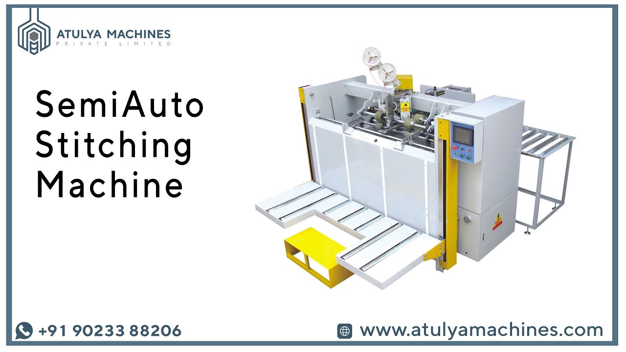 SEMIAUTOMATIC STITCHING MACHINE | CORRUGATED BOX STITCHING MACHINE ...