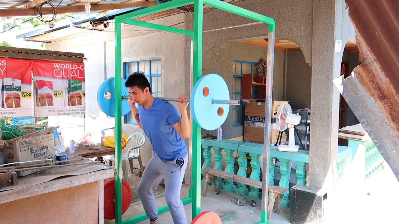 How to Make Homemade Squat Rack - YouTube