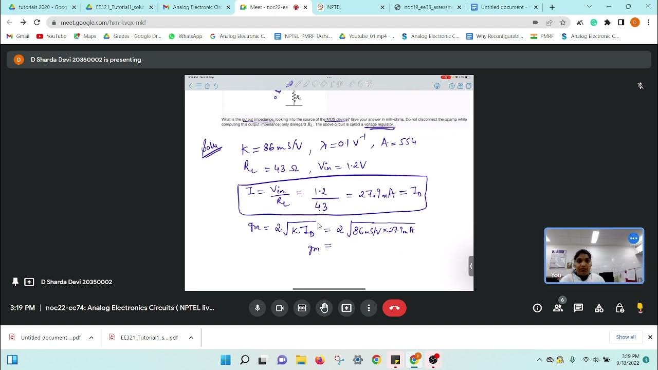 Week 8 Live Problem solving session: Analog Electronic Circuits - YouTube